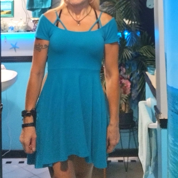 Sparkle & Fade | Dresses | Turquoise Blue Mini Dress | Poshmark